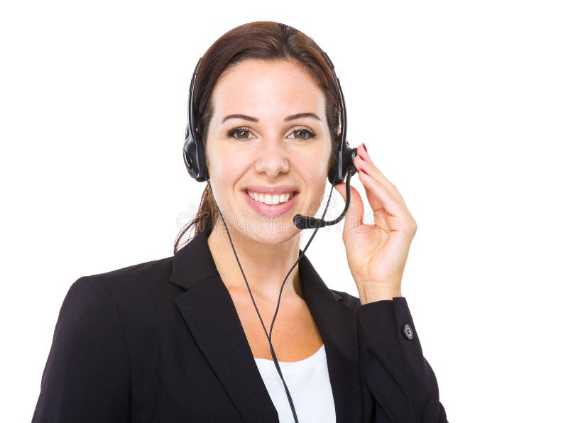 Caucasian Female Customer Service Stock Photo - Image of centre, junior ...