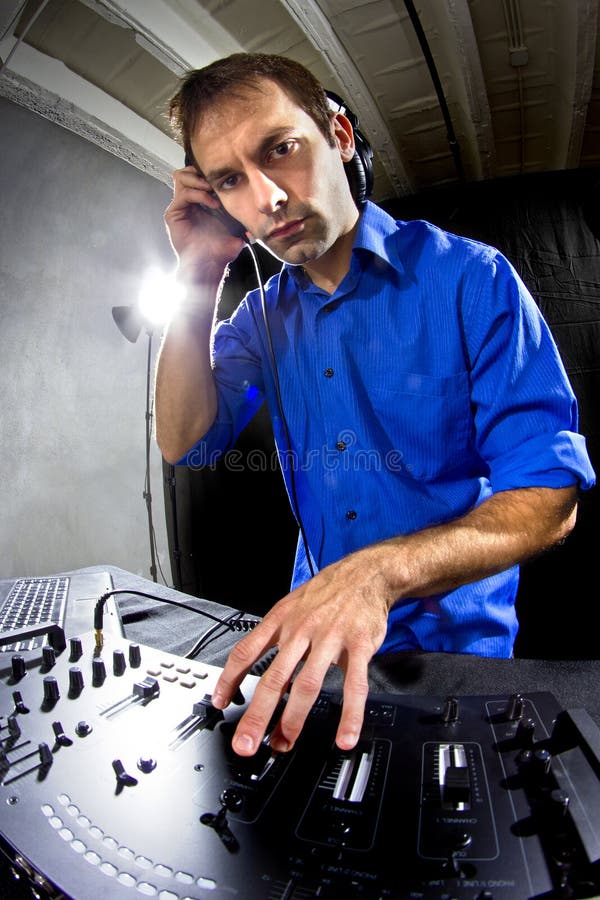Caucasian Male DJ stock image. Image of clubbing, concert - 51290871