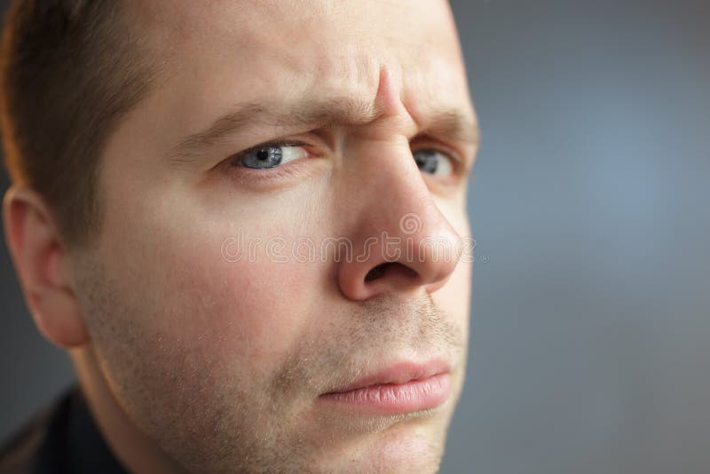Caucasian Man with Angry Mood Stock Image - Image of attentive, casual ...