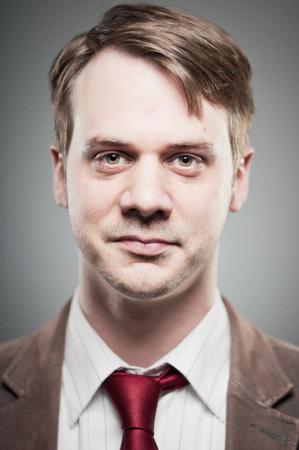 Caucasian Man Pouting Expression Portrtait Stock Image - Image of ...