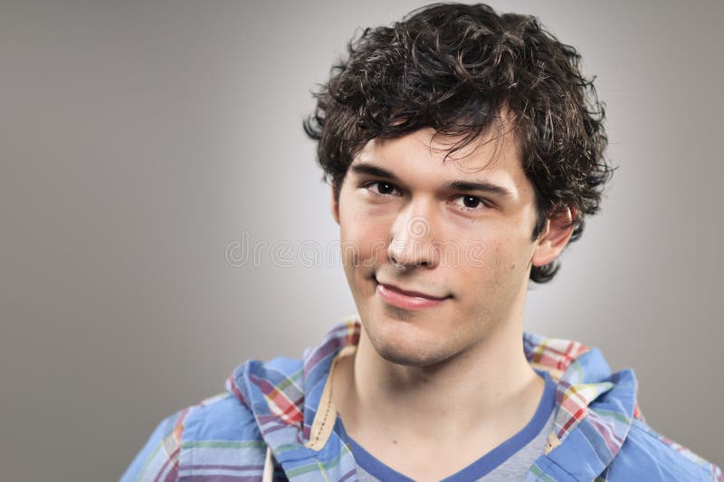 Caucasian Man Blank Expression Profile Portrtait Stock Photo - Image of ...