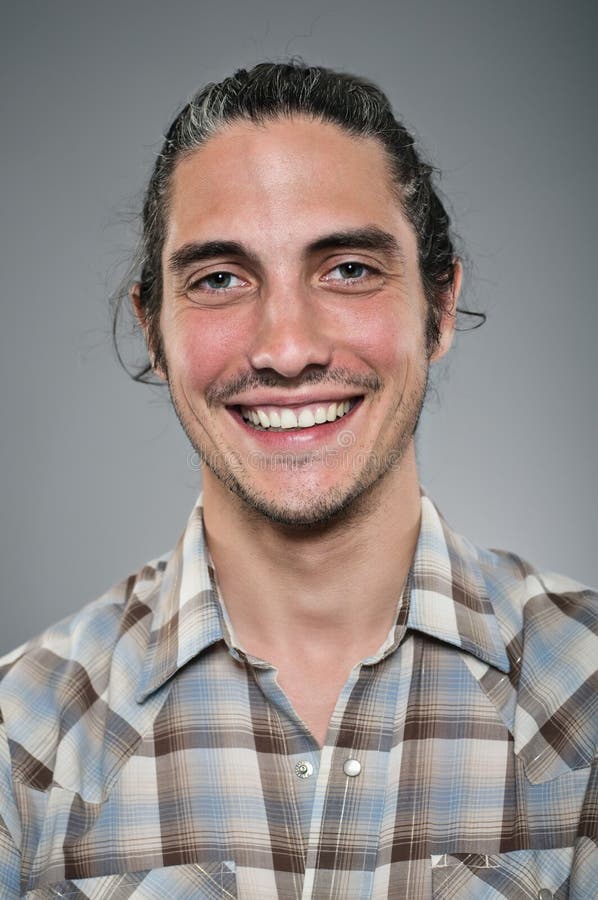 Caucasian Man Blank Expression Profile Portrtait Stock Image - Image of ...