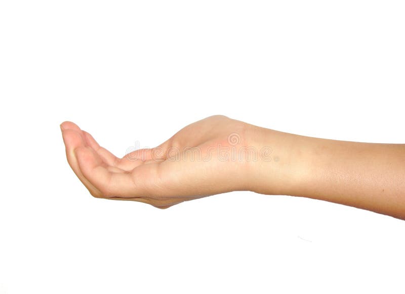 Man Hand Open and Ready To Help or Receive Stock Photo - Image of ...