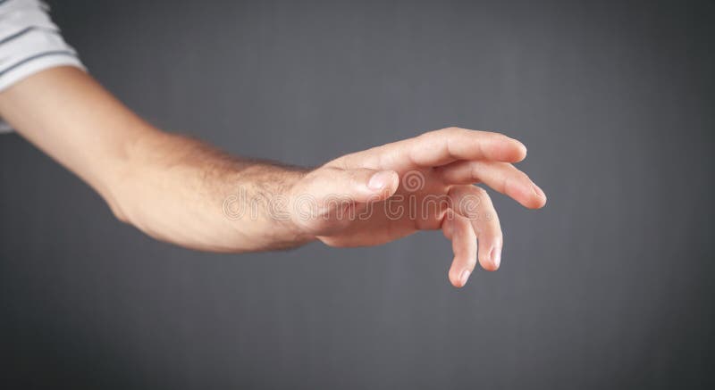 Caucasian Man Showing Empty Hand Stock Image - Image of male ...