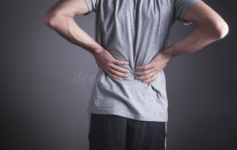 Caucasian Man Suffering from Back Pain Stock Image - Image of medical ...