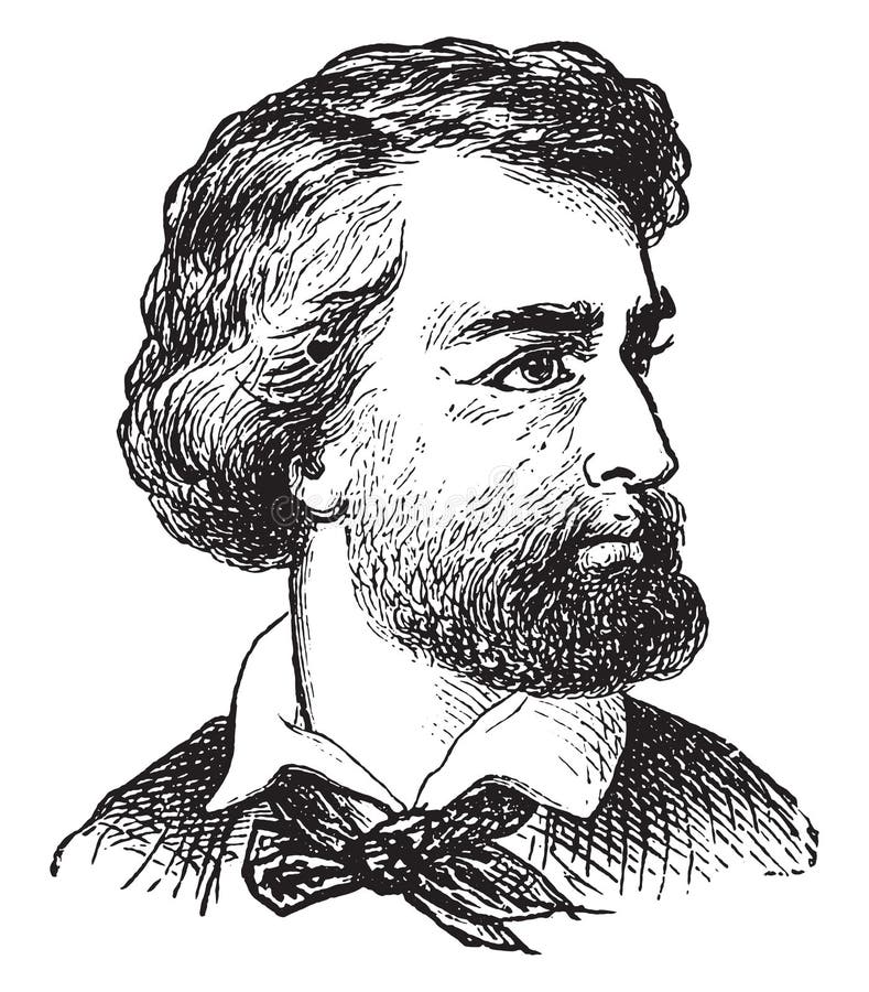 Caucasian Man, Vintage Engraving Stock Vector - Illustration of ...