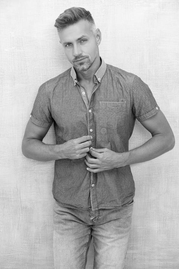 Caucasian Mature Guy Wear Shirt in Studio. Caucasian Mature Guy on ... Caucasian Mature Guy Wear Shirt in Studio. Caucasian Mature Guy on ...