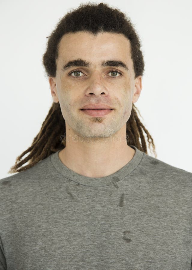 Caucasian Men Smiling Studio Portrait Concept Stock Image - Image of ...