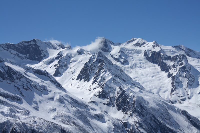 Caucasian mountains stock photo. Image of skyline, caucasian - 10845476