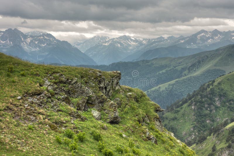 The Caucasian mountains stock image. Image of peaks, horizontal - 22720509