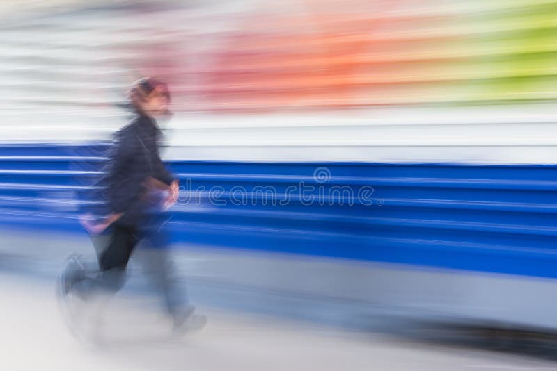 Caucasian People Running for Her Train Stock Photo - Image of body ...