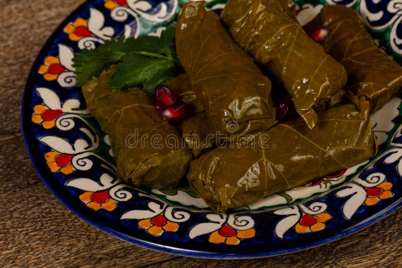 Caucasian Traditional Dolma Stock Image - Image of green, appetizer ...