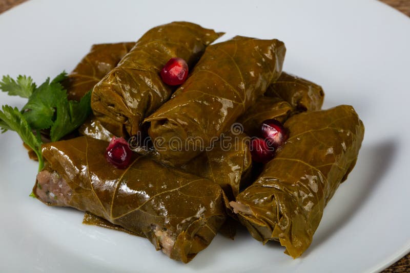 Caucasian Traditional Dolma Stock Image - Image of appetizer, leaf ...