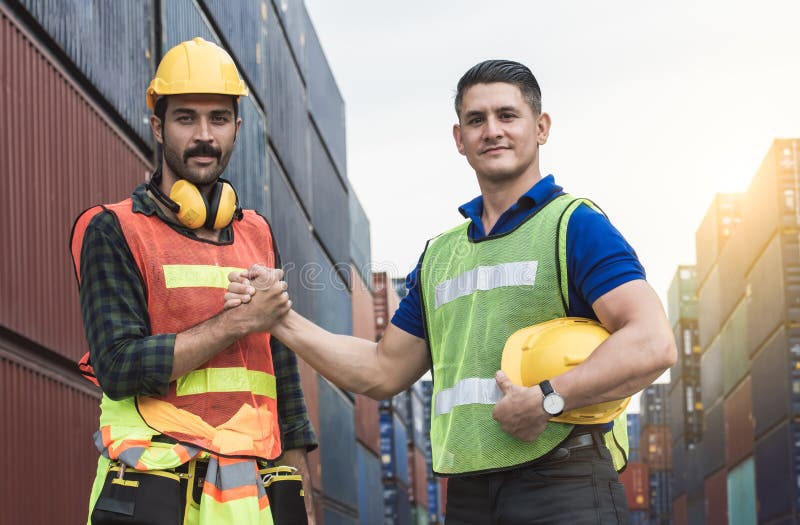 Two Engineering Men Shaking Their Hands Stock Image - Image of ...