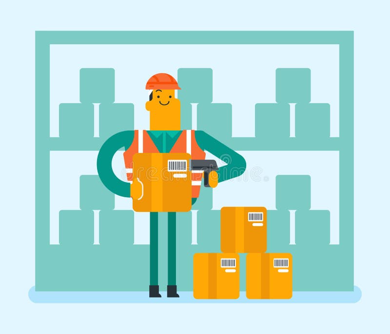 Warehouse Scanner Cartoon Stock Illustrations – 280 Warehouse Scanner ...