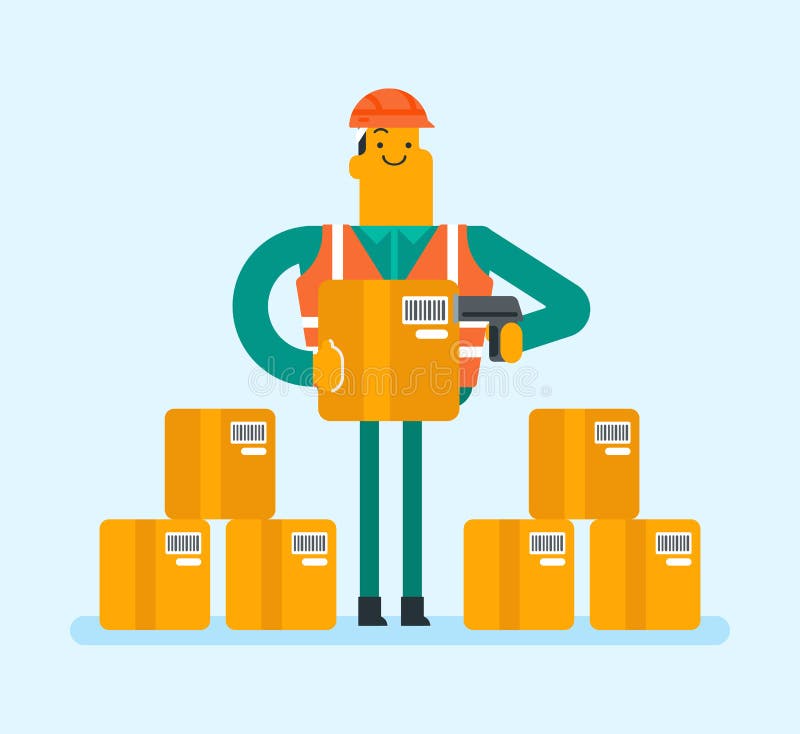 Scanning Package Warehouse Stock Illustrations – 543 Scanning Package ...