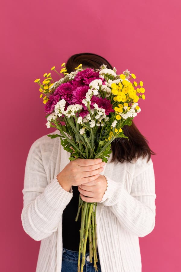 Bouquet Of Pink Roses And Lilies Stock Image Image Of Senior Focus