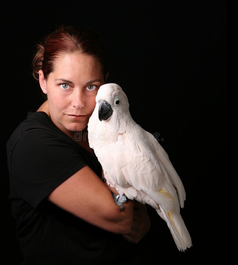 Caucasian Woman Holding Bird Stock Image - Image of beak, bird: 2829979