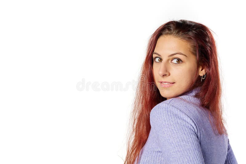 Caucasian Woman with a Shocking Look Looking at the Camera Stock Image ...