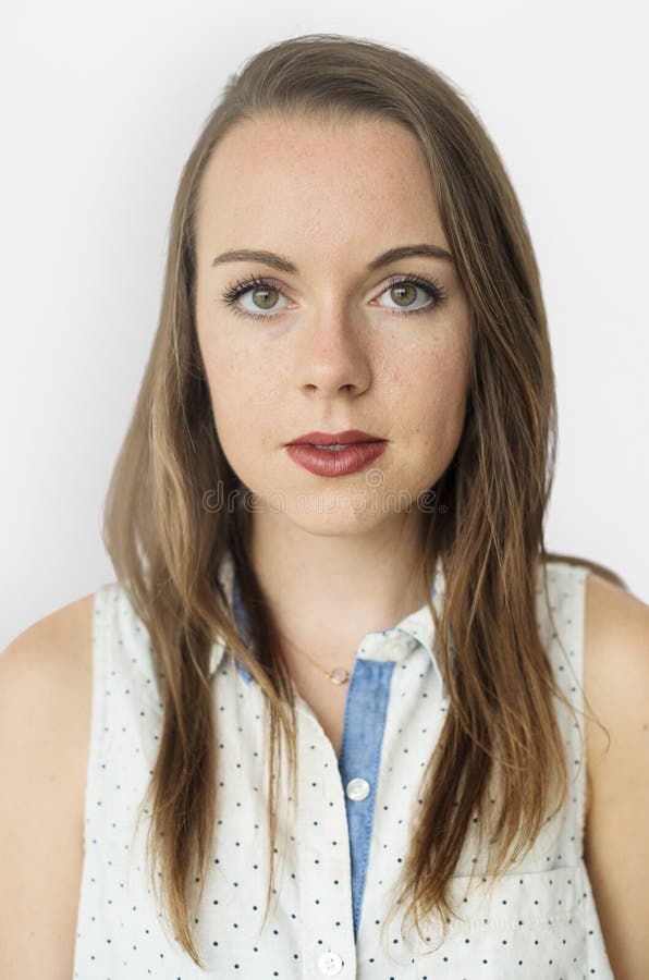 Caucasian Woman Stand Pose Portrait Stock Photo - Image of casual ...