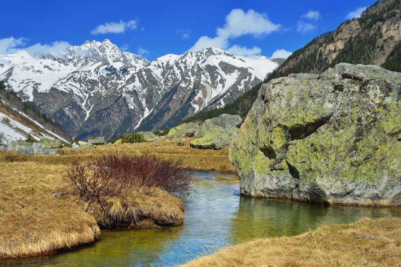 Caucasus landscape stock image. Image of glacier, melt - 54297477