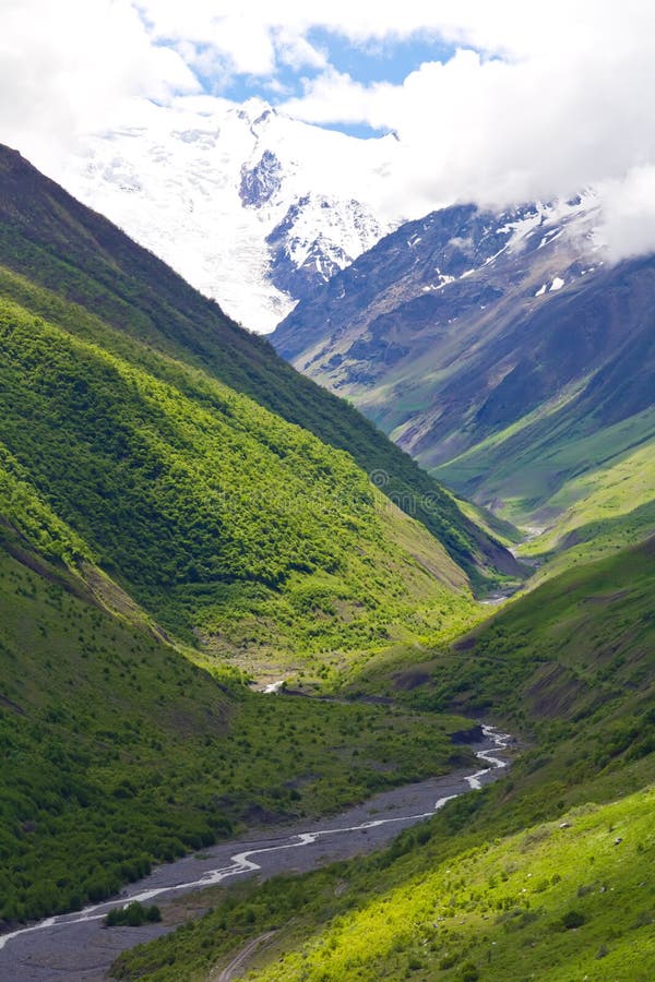 Caucasus Mountains in Russia Stock Photo - Image of summer, scenery ...