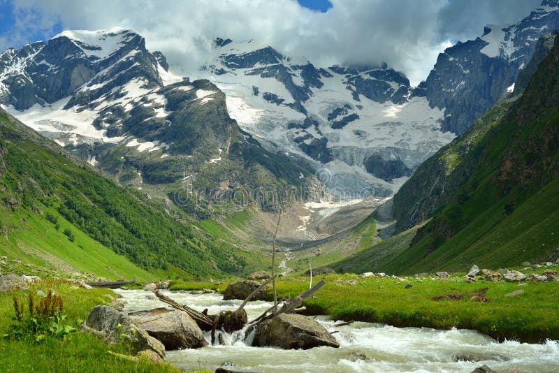 Caucasus mountains stock photo. Image of mountains, bush - 49611734