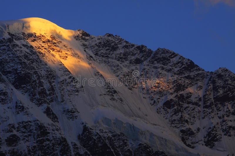 Caucasus Sunset stock image. Image of snow, sunrise, glacier - 10796807