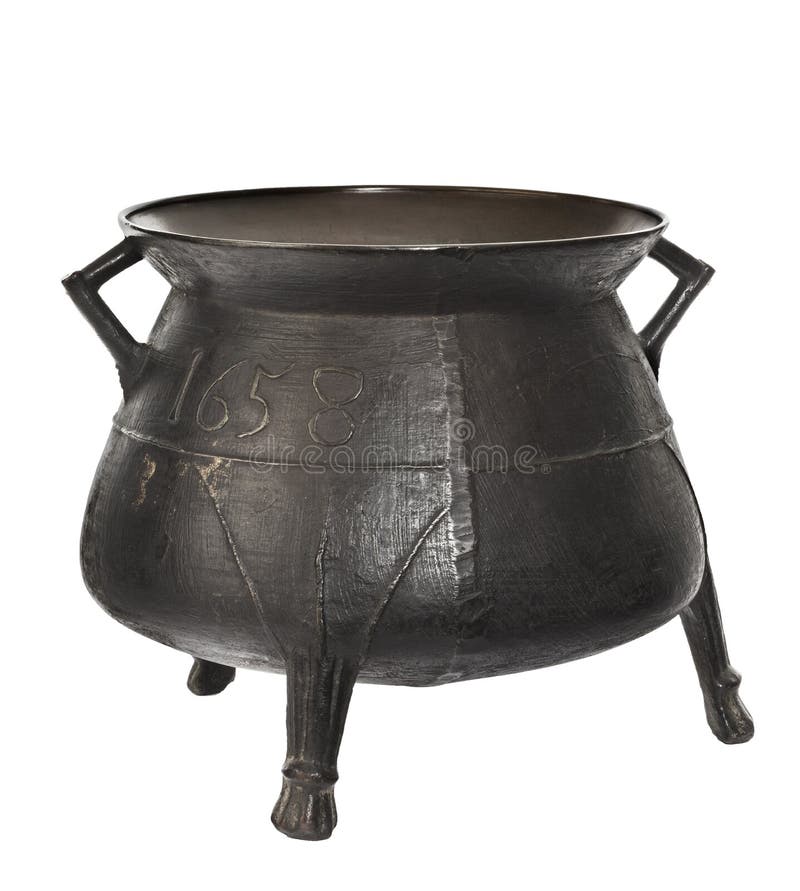 Caudron Cast Iron Cooking Pot Stock Photo - Image of isolated, cooking ...