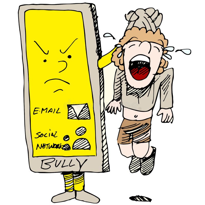 Caught Cyber Bullying stock vector. Illustration of symbol - 34604805