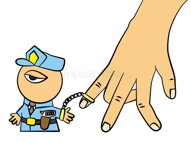 Caught by hand stock illustration. Illustration of police - 25397791