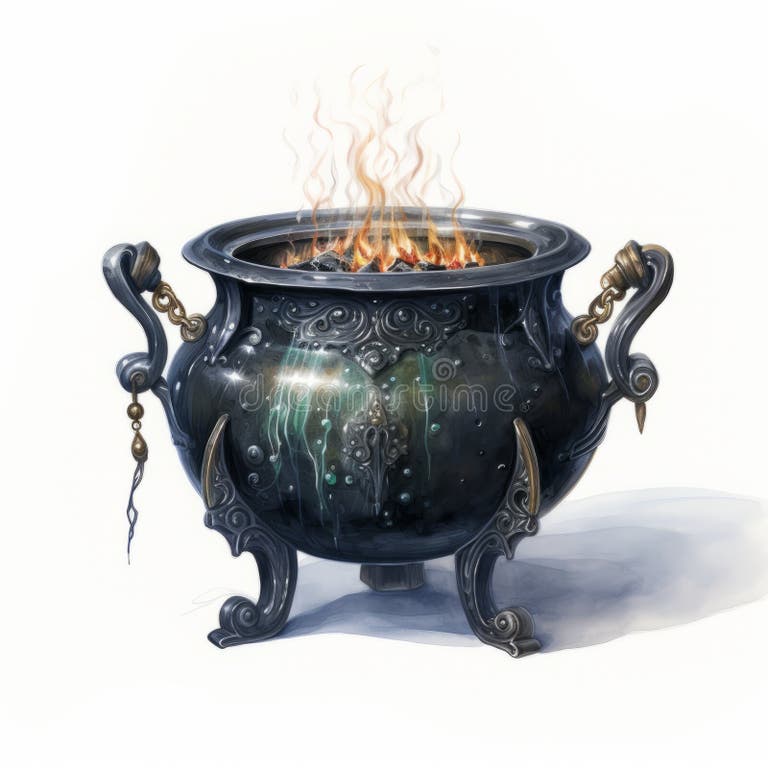 Cauldron of Fire: Hyper-detailed Illustration by Ben Kerey Stock ...