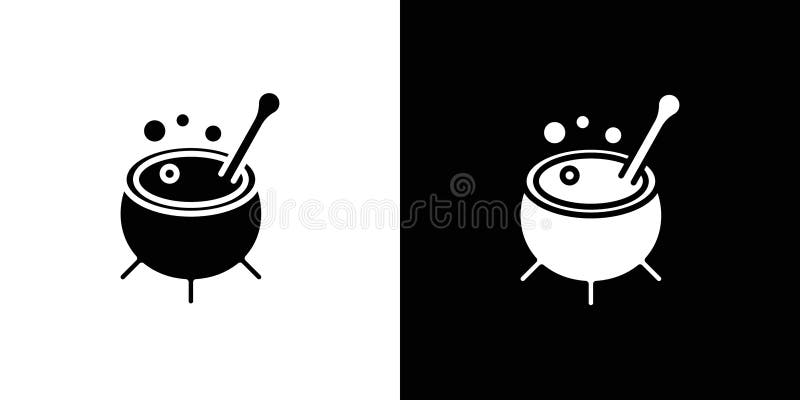 Cauldron Icon Art Design Illustration Stock Vector - Illustration of ...