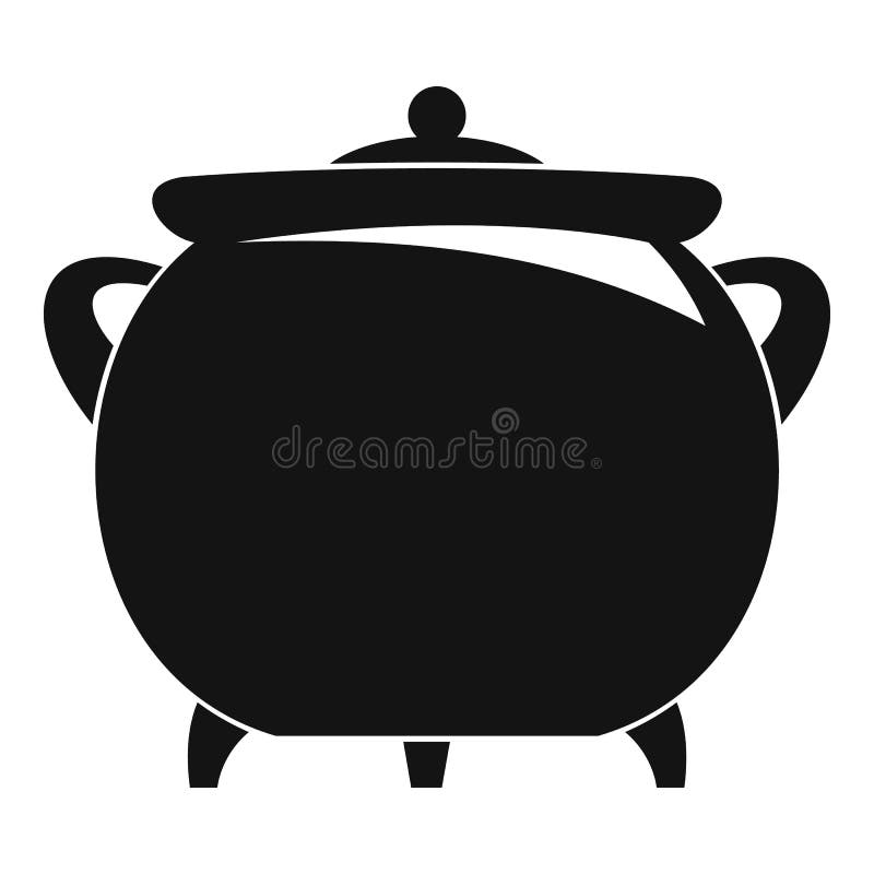 Cauldron Icon, Simple Style Stock Vector - Illustration of decoration ...