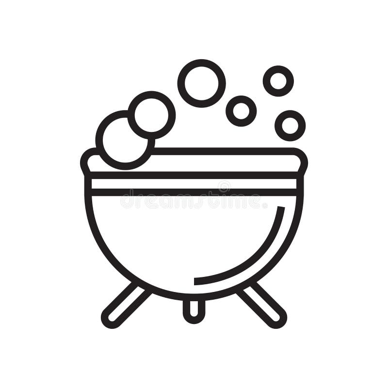 Cauldron Icon Vector Sign and Symbol Isolated on White Background ...