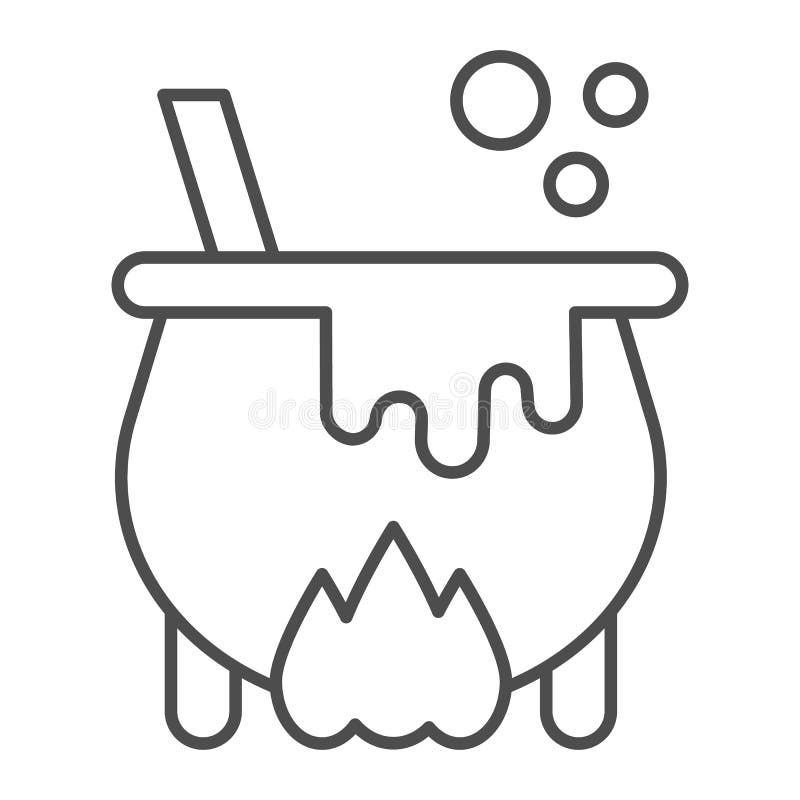 Witch Pot Fire Outline Stock Illustrations – 350 Witch Pot Fire Outline ...