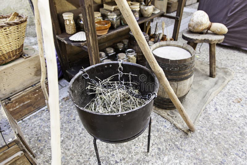 Cauldron for potions stock photo. Image of large, cook - 59378066