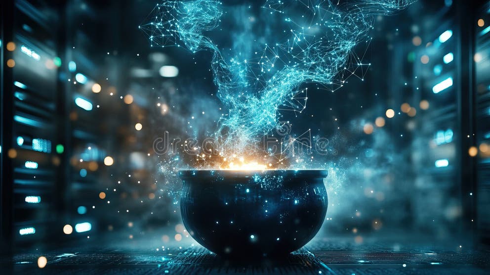 Cauldron with Quantum Entanglement Effects, Particles Blinking in and ...