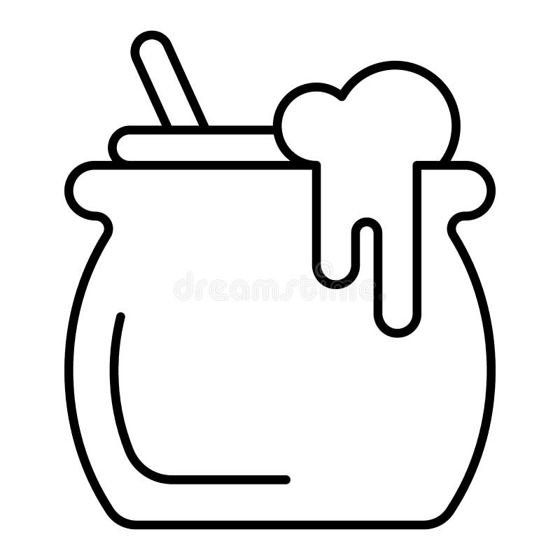 Cauldron Thin Line Icon. Brew Vector Illustration Isolated on White ...
