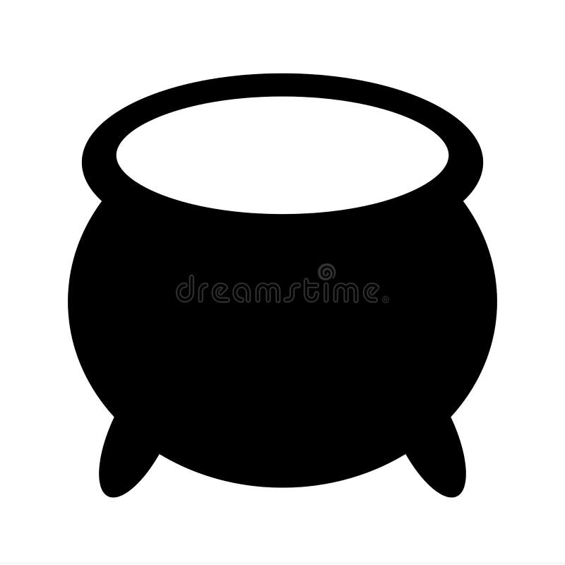 Large Cauldrons with a Lid and without a Lid in the Set Stock Vector ...