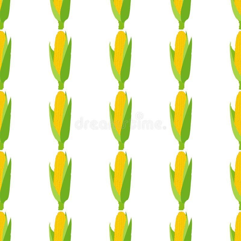 Sweet Golden Corn. Seamless Vector Patterns Stock Vector - Illustration ...