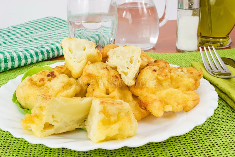Cauliflower battered stock photo. Image of cabbage, green - 24465228