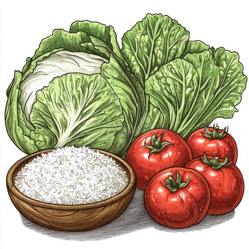 Cauliflower, Cabbage, Lettuce, and Tomatoes Make Up a Diverse Selection ...