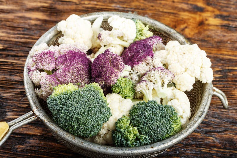 Cauliflower Different Colors Stock Image - Image of delicacy, diet ...