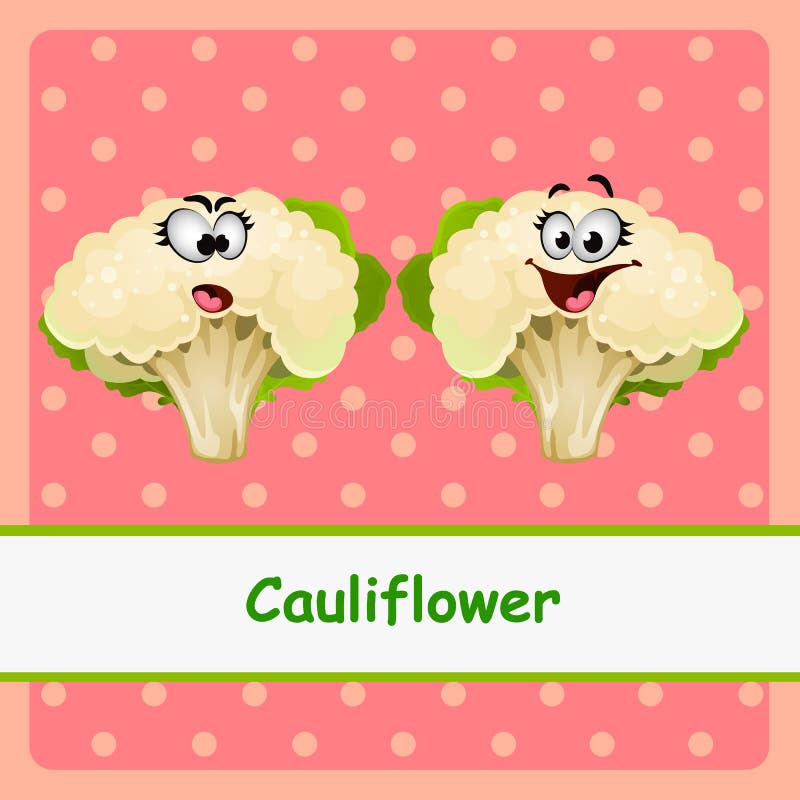 Set of Characters Cauliflower with Emotions Stock Vector - Illustration ...