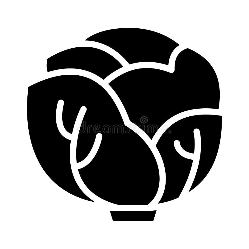 Cauliflower Glyph Flat Vector Icon Stock Vector - Illustration of food, label: 150920026