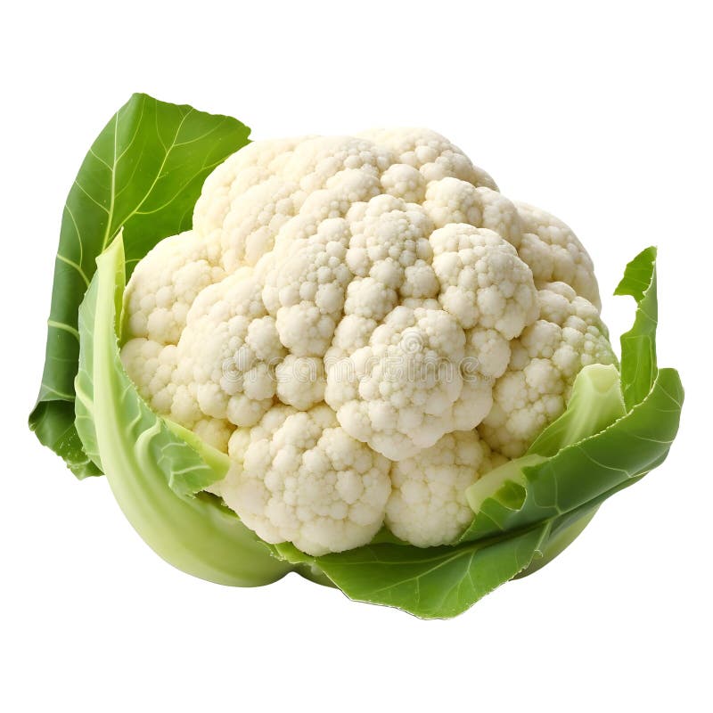 Cauliflower with Green Leaves on Transparent Background - Ai Generated ...