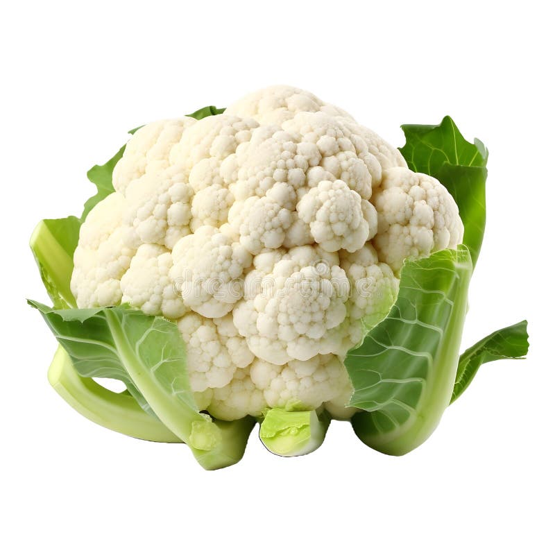 Cauliflower with Green Leaves on Transparent Background - Ai Generated ...