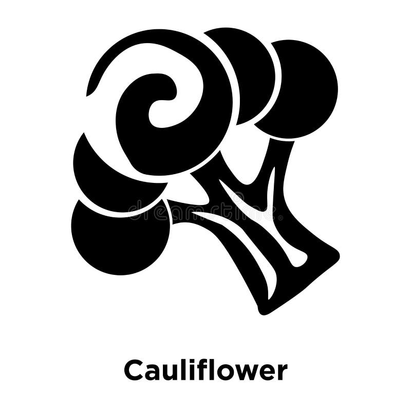 Cauliflower Icon Vector Isolated on White Background, Logo Concept of ...