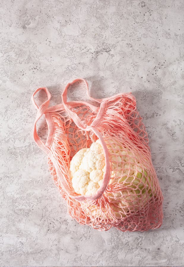 Cauliflower in Reusable Mesh Cotton Bag, Plastic Free Zero Waste ...